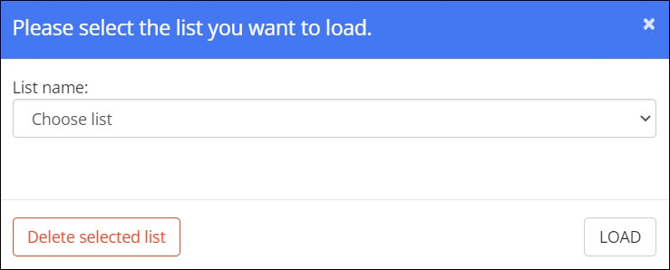 Loading an Exception List